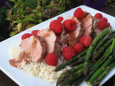 Suburban Spoon: Grilled Pork Tenderloin with Raspberry-Chipotle Dressing